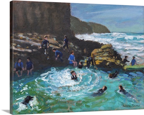 Chapel Rock Pool, Perranporth, Cornwall, 2017 | Great Big Canvas