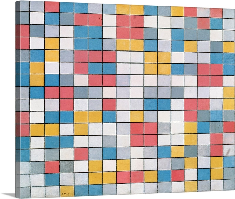Checker Board Composition With Light Colours Wall Art, Canvas Prints ...