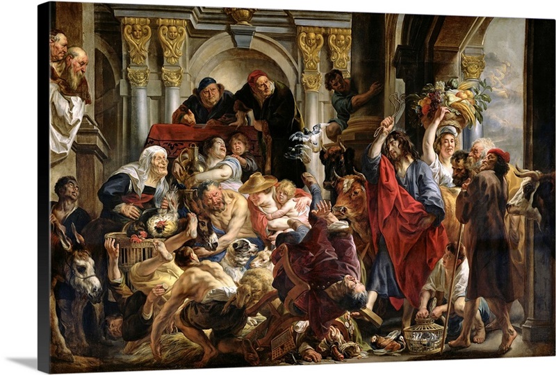 Christ Driving the Merchants from the Temple | Great Big Canvas