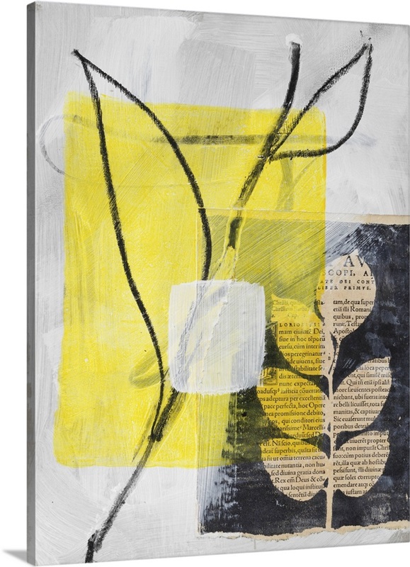 Collage With Calla And Leaves, 2024 | Great Big Canvas