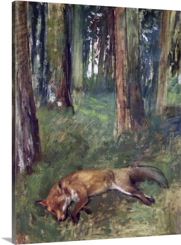 Dead Fox Lying In The Undergrowth, 1865 | Great Big Canvas