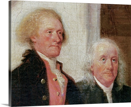 Drafting the Declaration of Independence, 28th June 1776, detail of ...