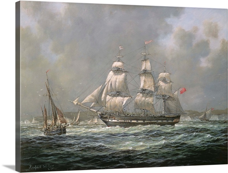 East Indiaman H.C.S. "Thomas Coutts" off the Needles, Isle of Wight ...