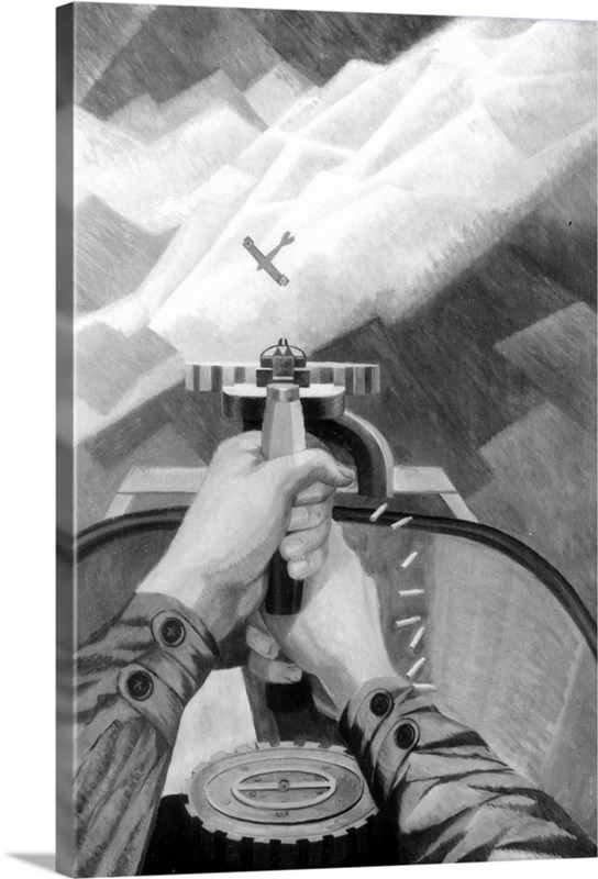 First World War Gunner, Seen from Inside a Fighter Plane | Great Big Canvas
