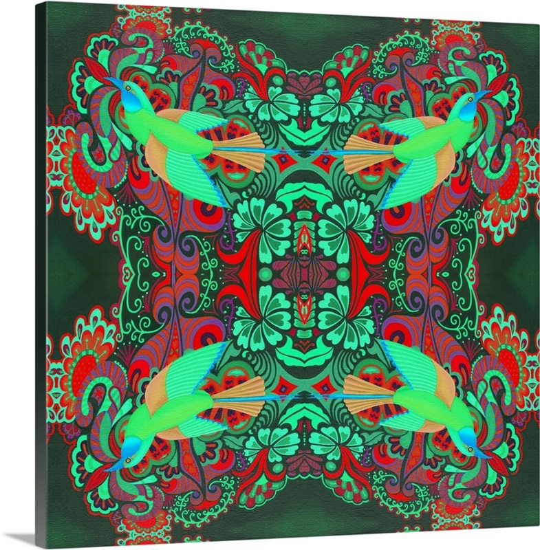 Flying Bird Pattern Green, 2015 Wall Art, Canvas Prints, Framed Prints ...