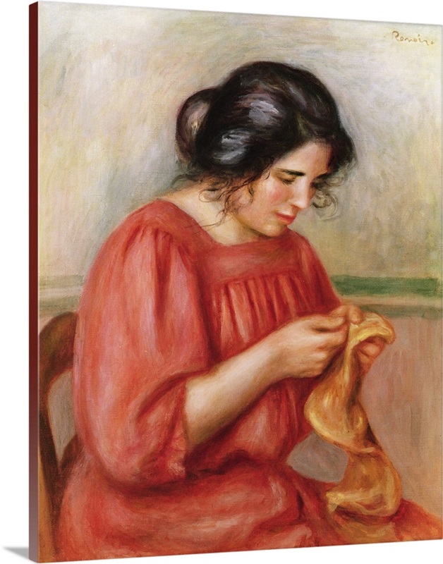 Gabrielle darning, 1908 | Great Big Canvas