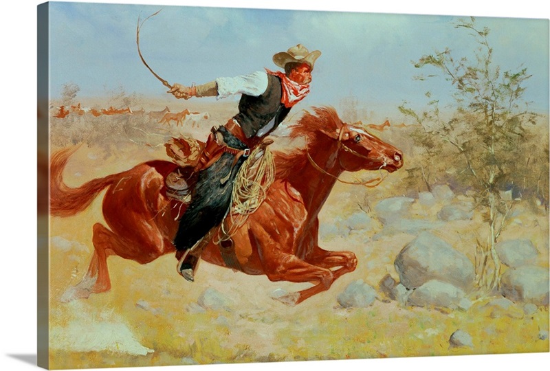 Galloping Horseman, c.1890 | Great Big Canvas