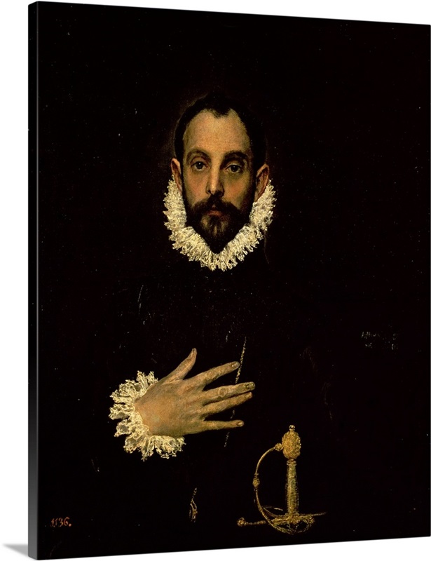 Gentleman with his hand on his chest, c.1580 | Great Big Canvas
