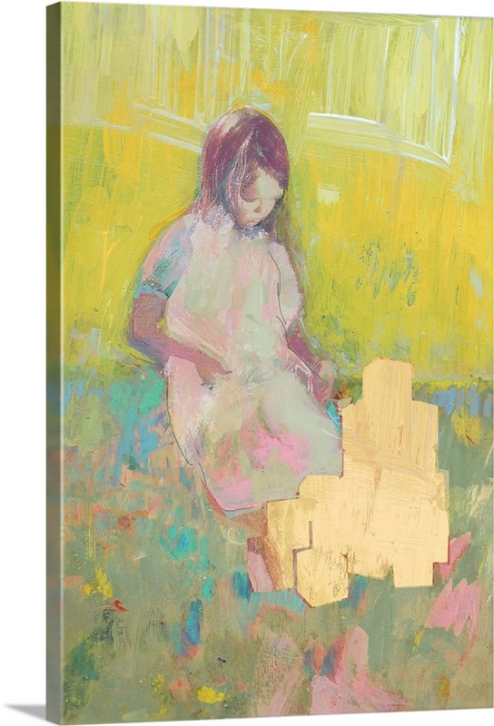 Girl And Building Blocks, 2016 | Great Big Canvas