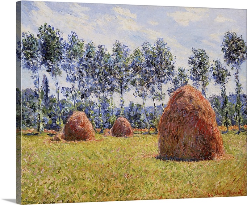 Haystacks At Giverny, 1884 | Great Big Canvas