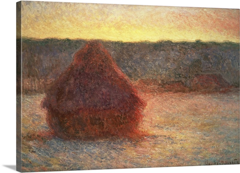 Haystacks At Sunset, Frosty Weather, 1891 | Great Big Canvas
