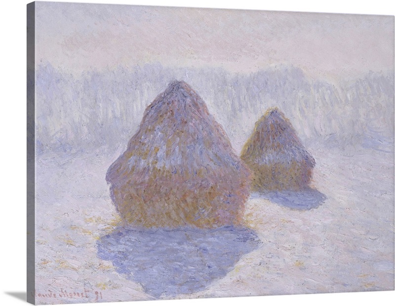 Haystacks (Effect Of Snow And Sun), 1891 Wall Art, Canvas Prints ...