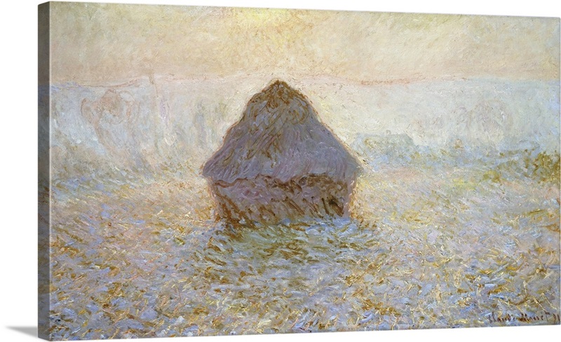 Haystacks, Sun In The Mist | Great Big Canvas