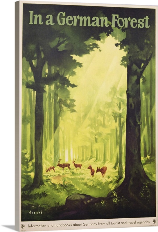 In a German Forest', poster advertising tourism in Germany, c.1935 ...