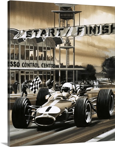 Jack Brabham gives the thumbs-up sign as he wins the first ever ...