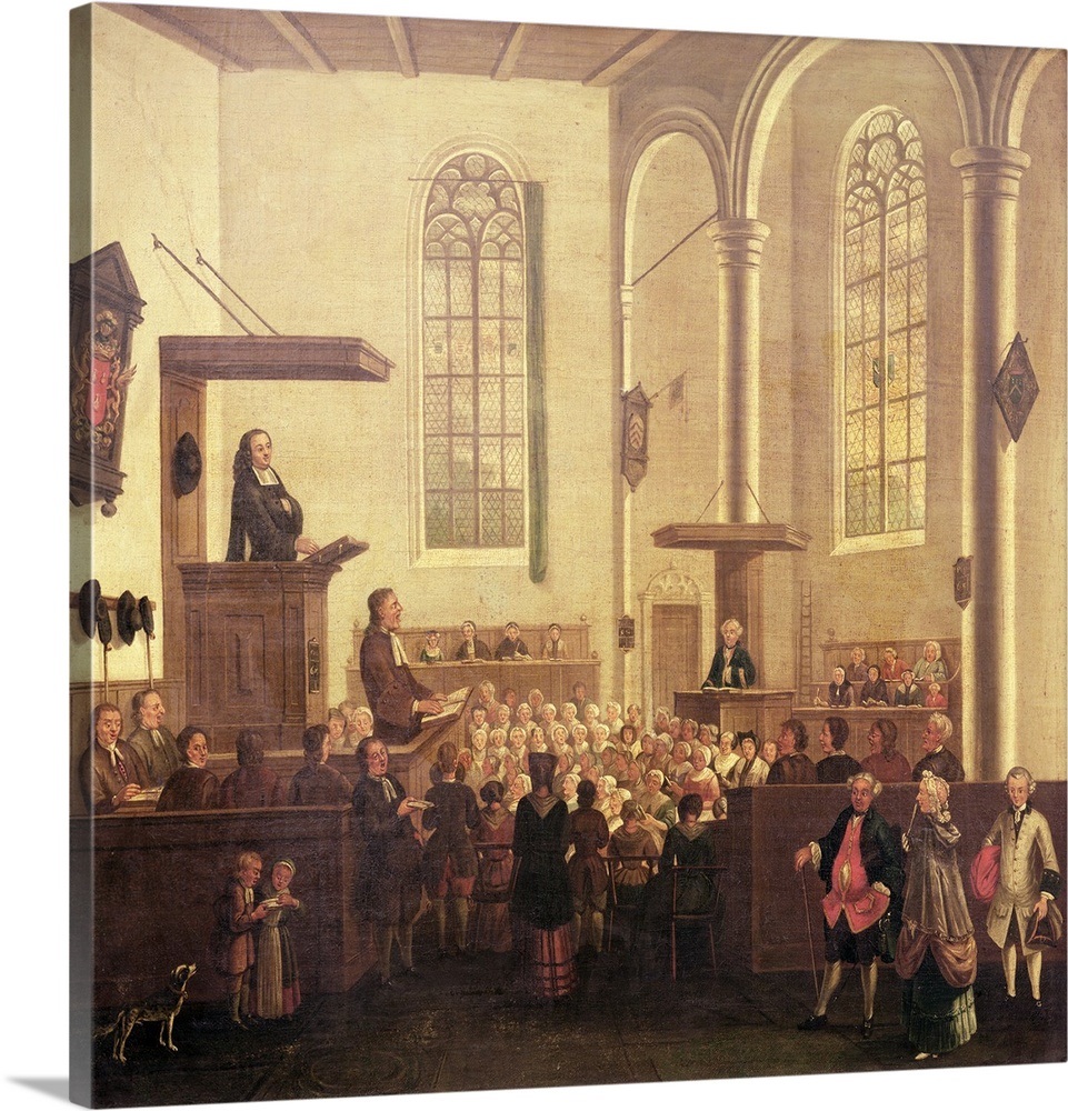 John Wesley preaching in Old Cripplegate Church Wall Art, Canvas Prints ...