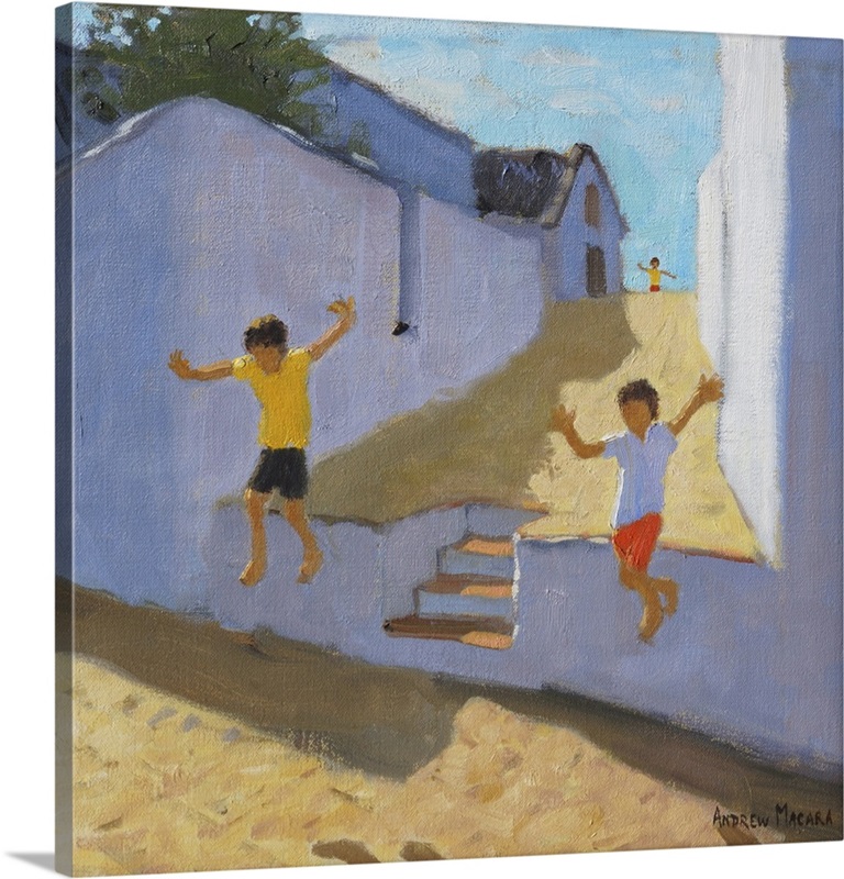 Jumping Off A Wall, Mykonos, 2015 | Great Big Canvas
