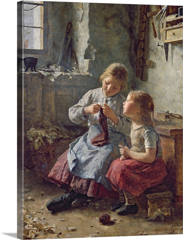Knitting, 1891 | Great Big Canvas