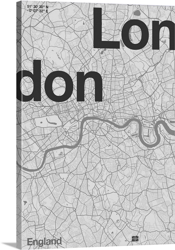 London Minimal Map, 2020 | Great Big Canvas