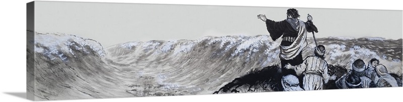 Moses parting the Red Sea | Great Big Canvas