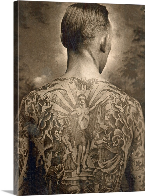 Portrait of a tattooed man | Great Big Canvas