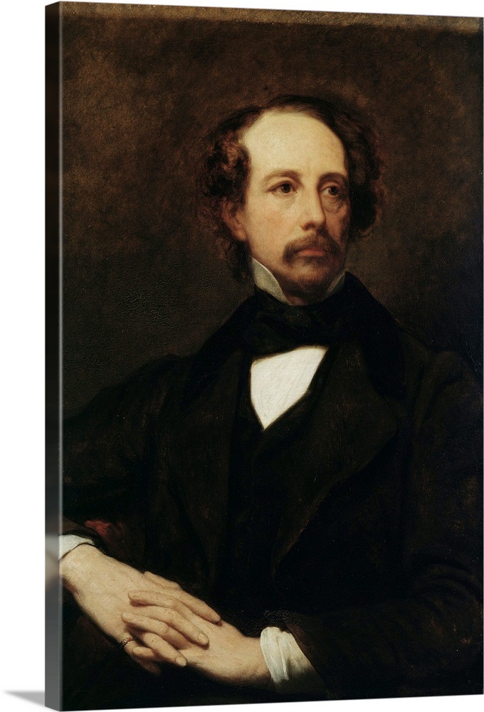 Portrait of Charles Dickens (1812-1870) 1855 Wall Art, Canvas Prints ...