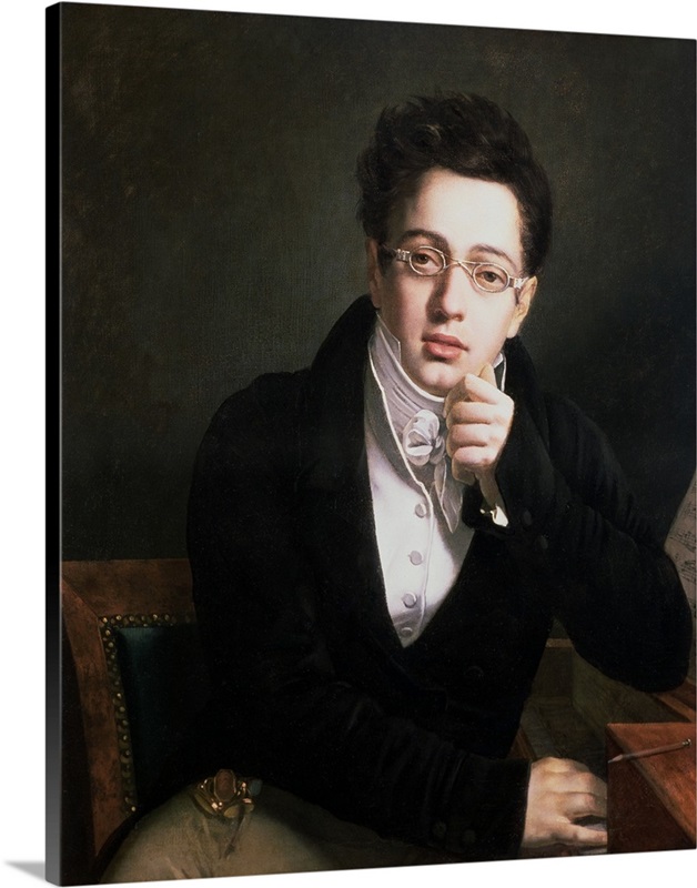 Portrait of Franz Schubert (1797-1828), Austrian composer, aged 17, c ...