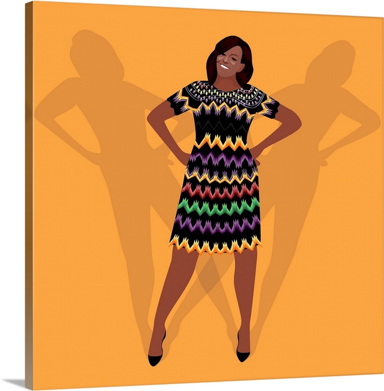Portrait Of Michelle Obama | Great Big Canvas