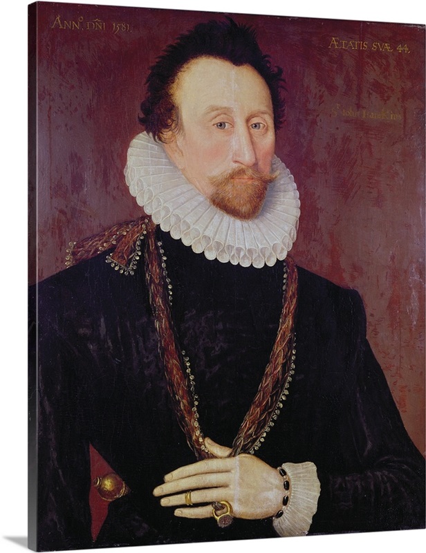 Portrait of Sir John Hawkins (1532-95) 1581 Wall Art, Canvas Prints ...