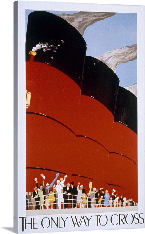 Poster advertising the RMS Queen Mary | Great Big Canvas