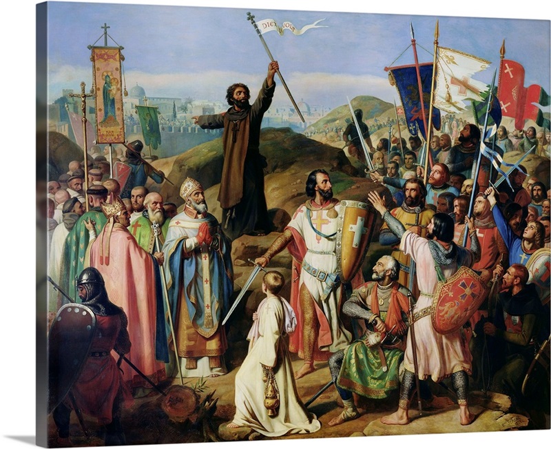 Procession of Crusaders around Jerusalem, 14th July 1099, 1841 | Great ...