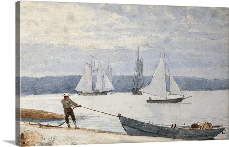 Pulling The Dory, 1880 | Great Big Canvas