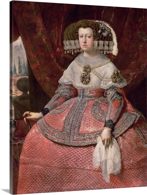 Queen Maria Anna of Spain in a red dress, 1655-60 | Great Big Canvas