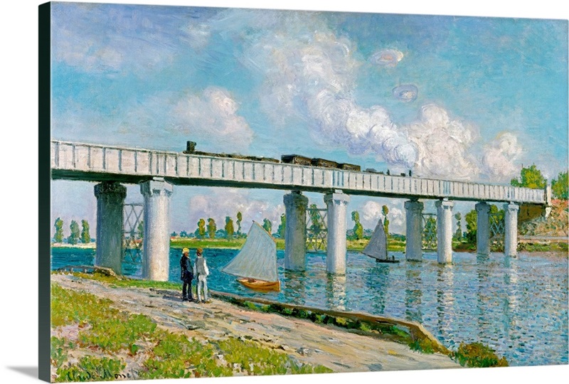 Railway Bridge at Argenteuil, 1873 | Great Big Canvas