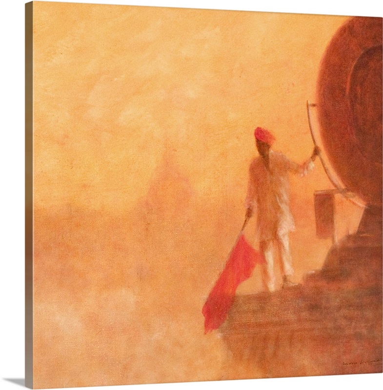 Railway Flag Man, Agra, 2010 | Great Big Canvas