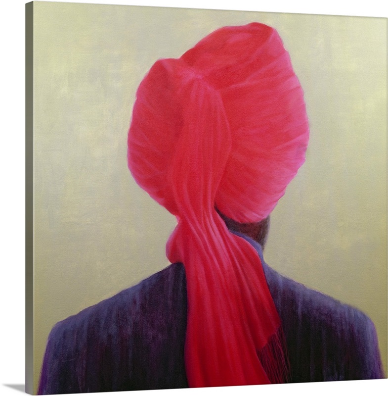 Red Turban, Purple Jacket | Great Big Canvas