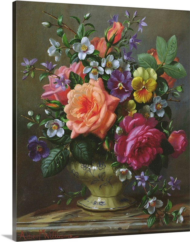 Roses and pansies | Great Big Canvas