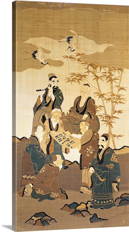 Seven wise men in the bamboo forest | Great Big Canvas