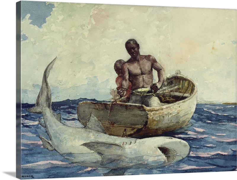Shark Fishing, 1885 | Great Big Canvas