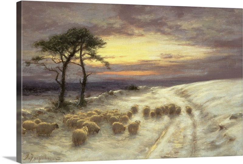Sheep in the Snow | Great Big Canvas