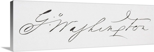Signature of George Washington | Great Big Canvas