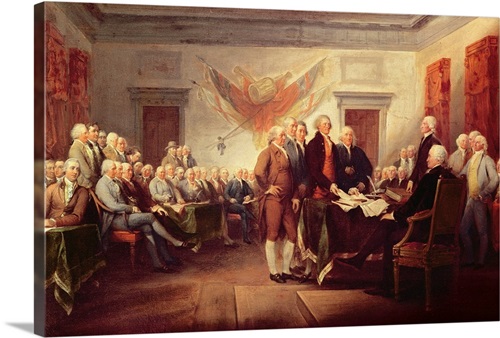Signing the Declaration of Independence, 4th July 1776, c.1817 | Great ...