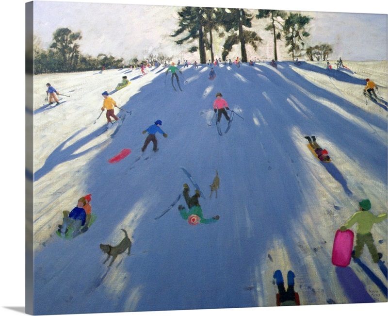 Skiing, Calke Abbey, Derby | Great Big Canvas