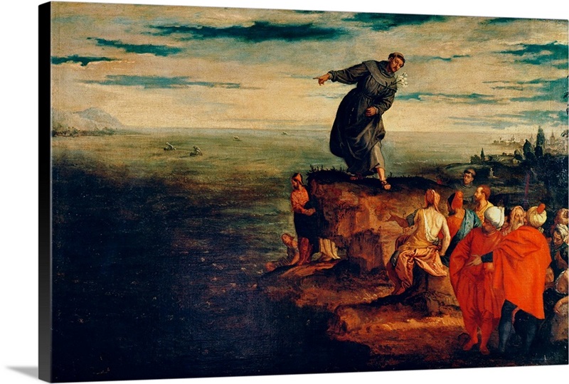 St. Anthony Preaching to the Fish, c.1580 | Great Big Canvas