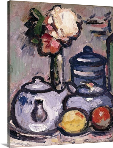 Still Life - Teapot With Flowers And Fruit, 1912 | Great Big Canvas