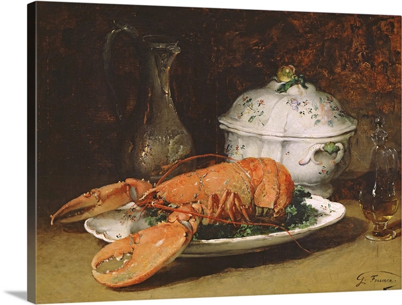 Still Life with a Lobster and a Soup Tureen | Great Big Canvas