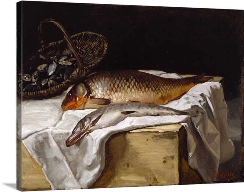 Still Life with Fish, 1866 (oil on canvas) | Great Big Canvas