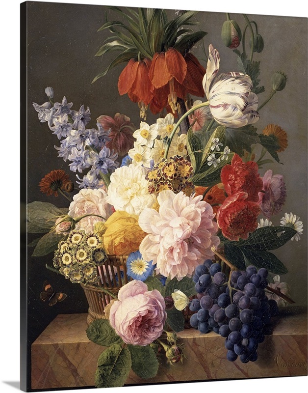 Still Life with Flowers and Fruit, 1827 | Great Big Canvas