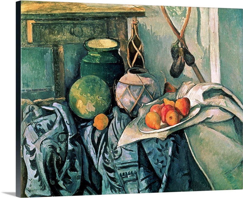 Still Life with Pitcher and Aubergines | Great Big Canvas