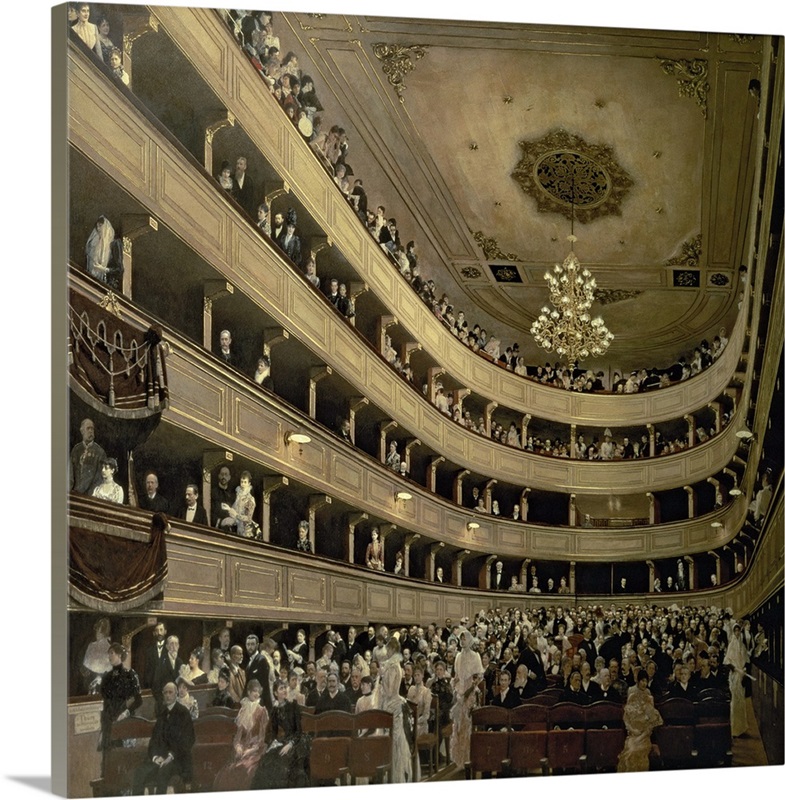 The Auditorium of the Old Castle Theatre, 1888 | Great Big Canvas
